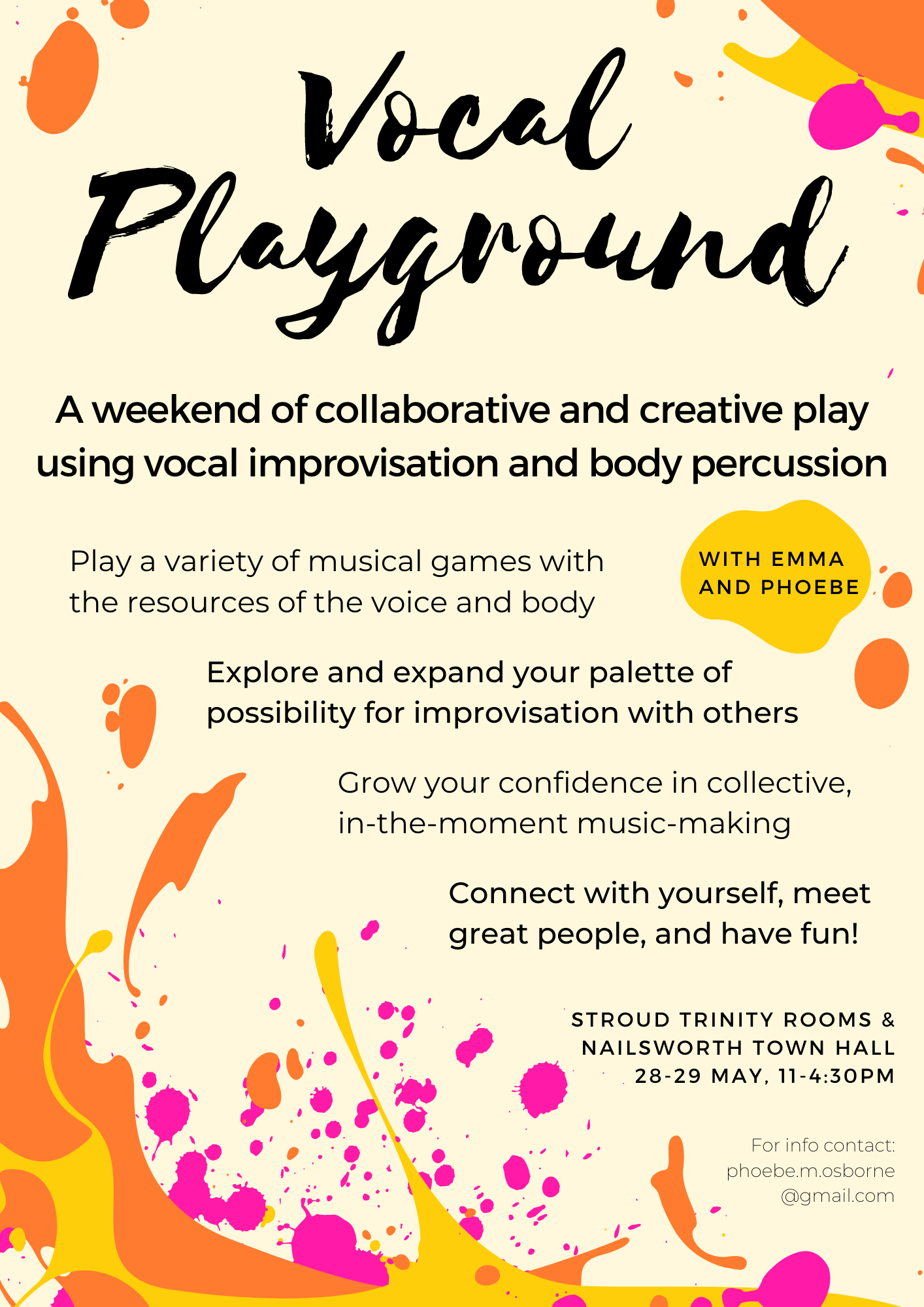 Vocal Playground – Weekend Creative Workshop – phoebe martha osborne